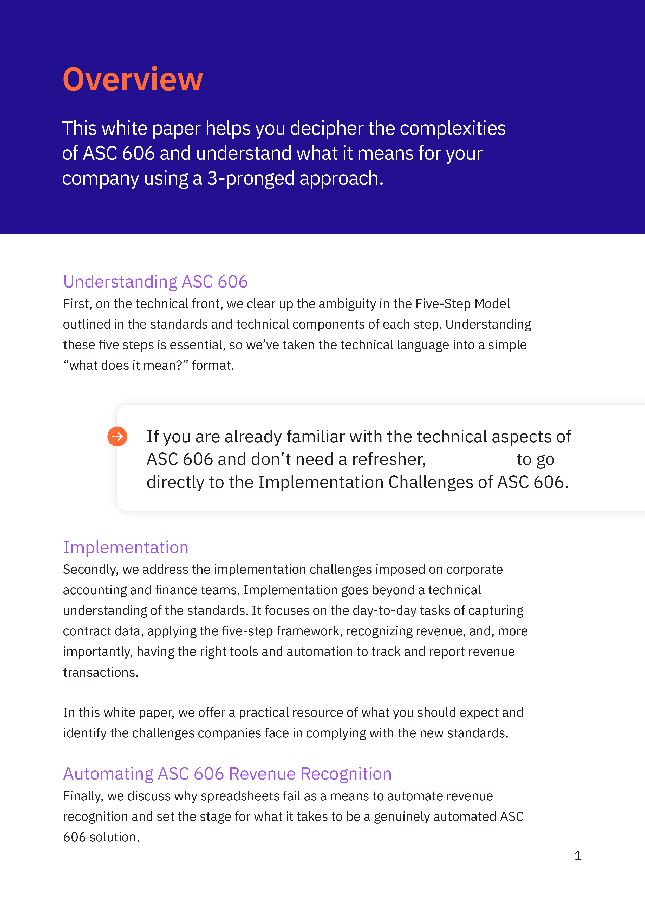 ASC 606 Revenue Recognition Implementation | Whitepaper
