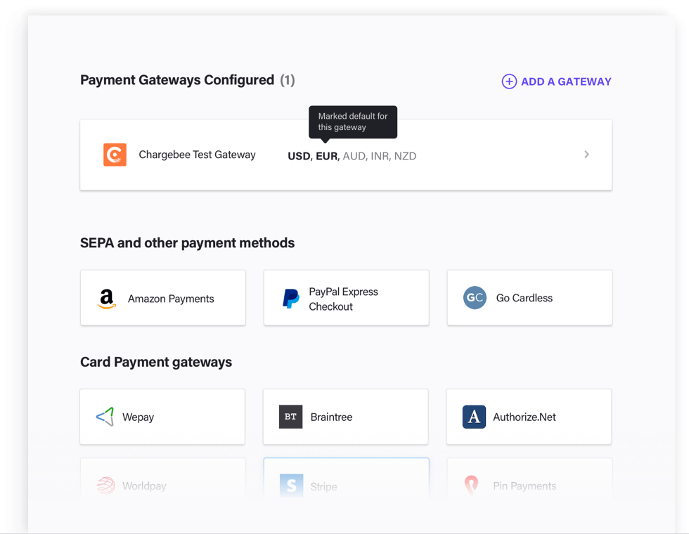 Integrate Multiple Payment Gateways with Chargebee