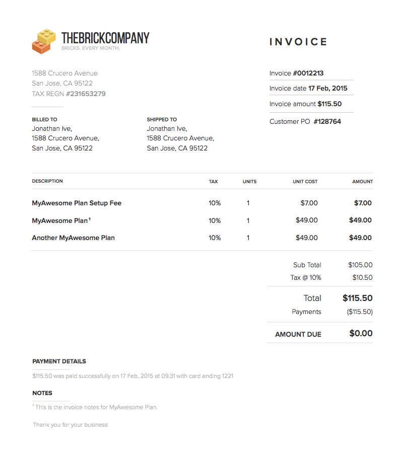 The New Invoice - Timeline - Chargebee